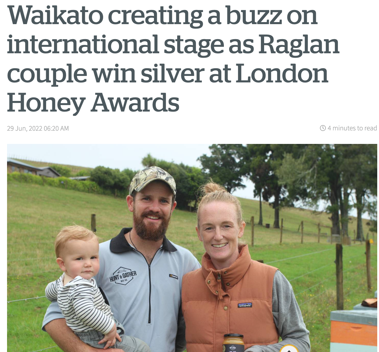 We are featured in the Waikato Herald! – Hunt and Gather Bee Co.